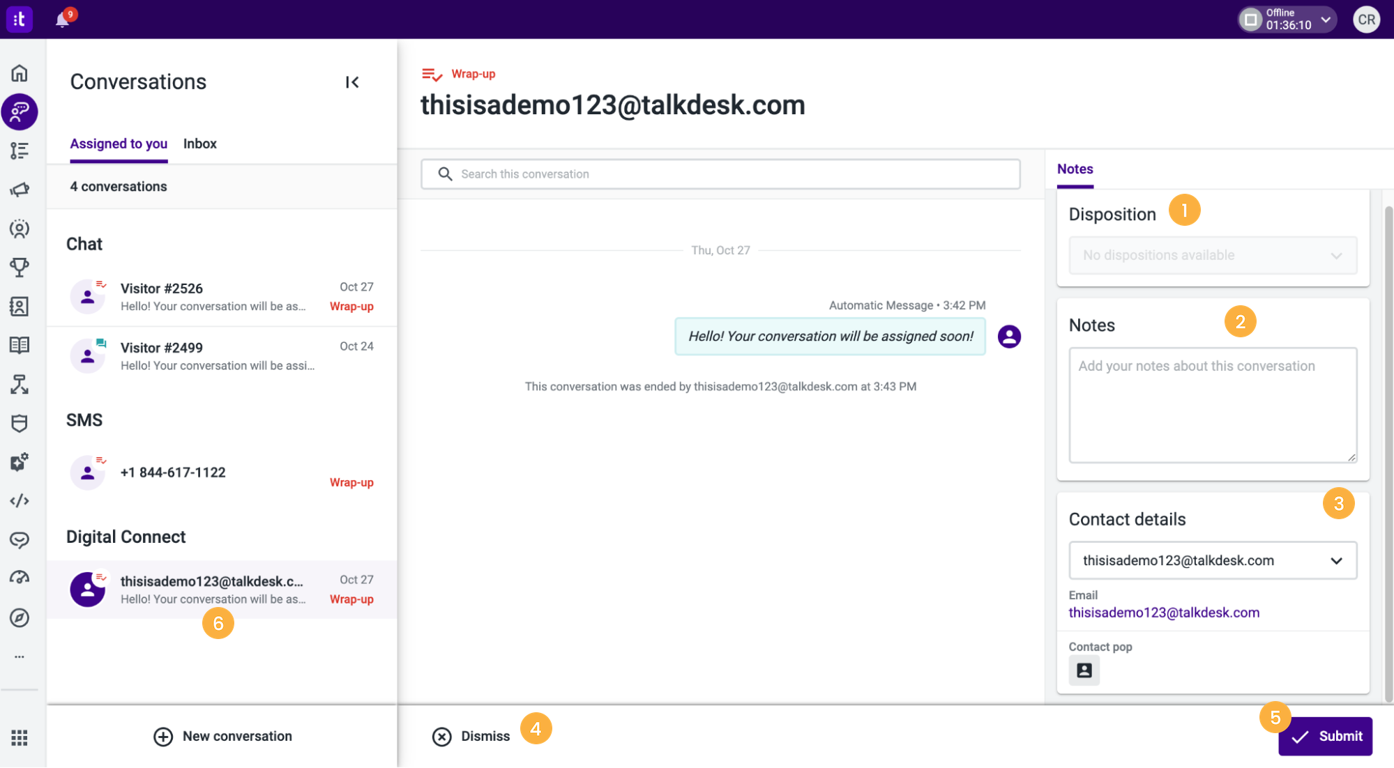 Talkdesk Digital Engagement: Cross-Channel Features for Agents ...
