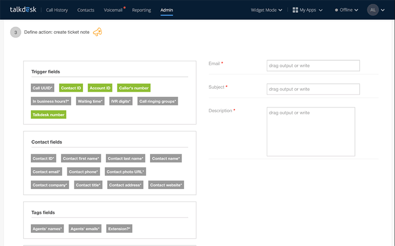 Automating tasks in your UserVoice Integration – Talkdesk Support