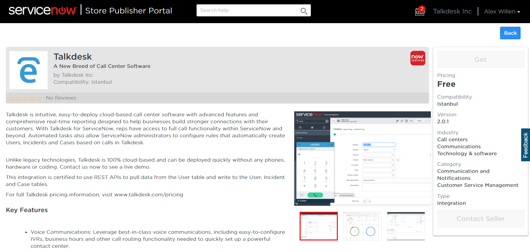 ServiceNow Integration Activation – Talkdesk Support
