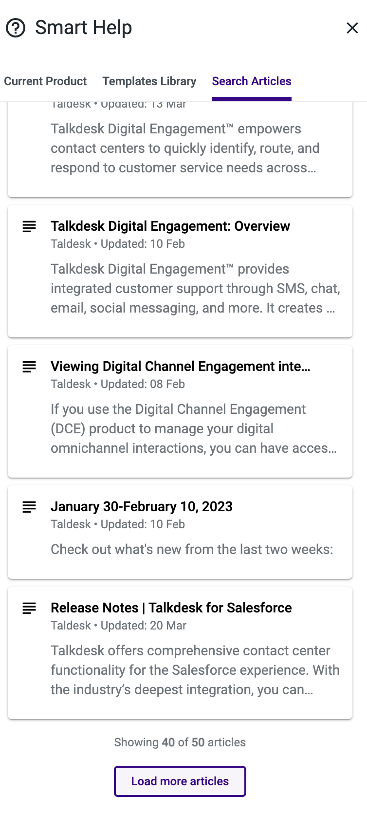Using Smart Help – Knowledge Base