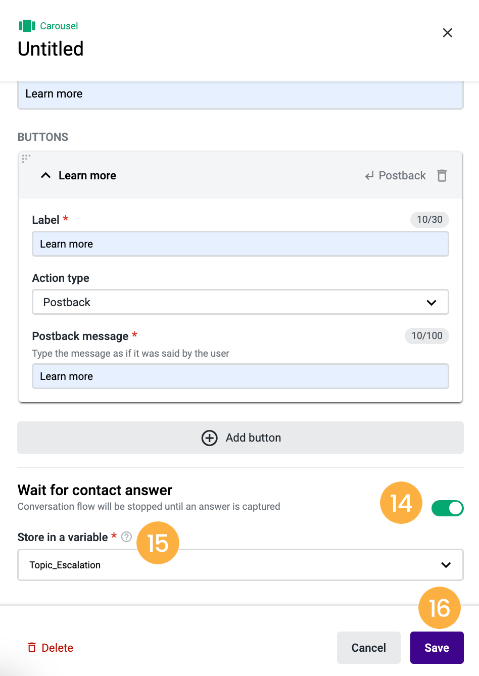 Automation Designer Carousel Digital Component Knowledge Base
