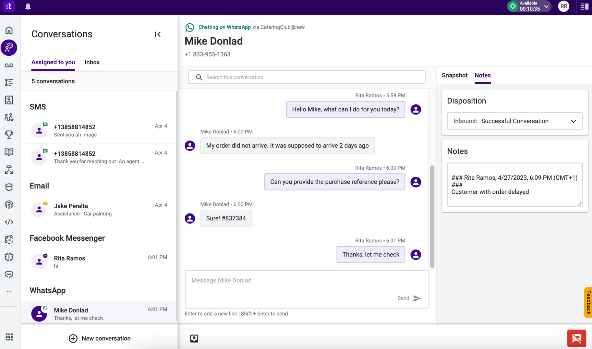 Talkdesk Digital Engagement: Cross-Channel Features for Agents – Knowledge Base