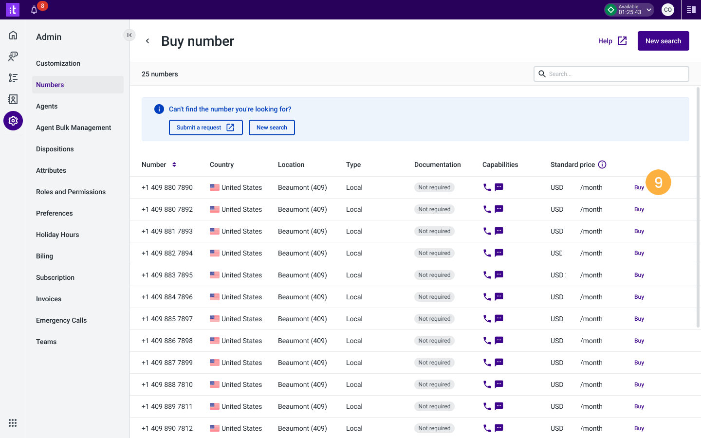 [Numbers] Purchasing Phone Numbers – Knowledge Base