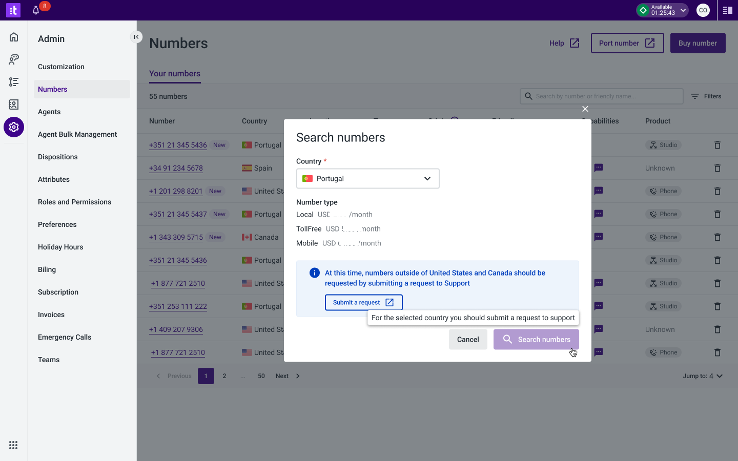 [Numbers] Purchasing Phone Numbers – Knowledge Base