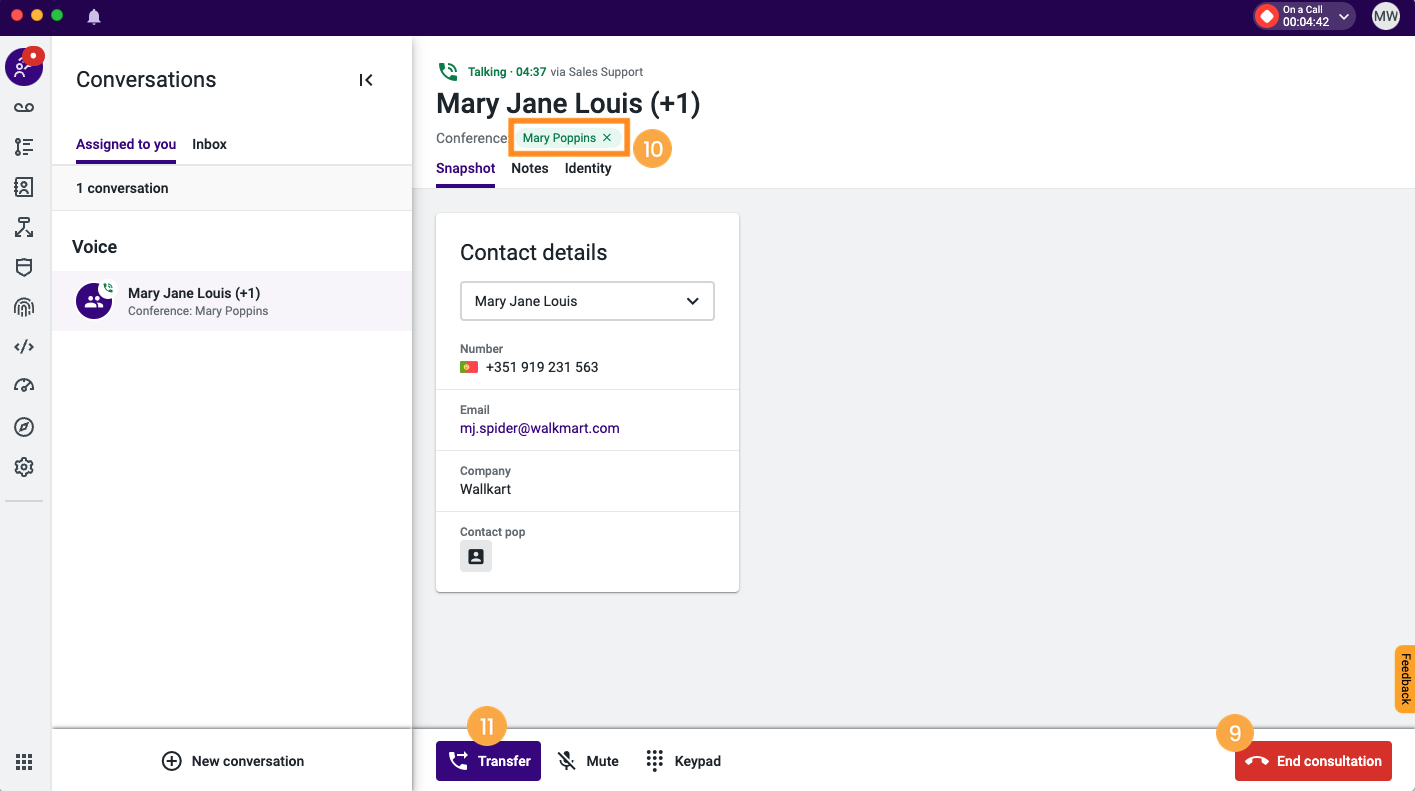 Conversations (Voice Channel): Features Guide – Knowledge Base