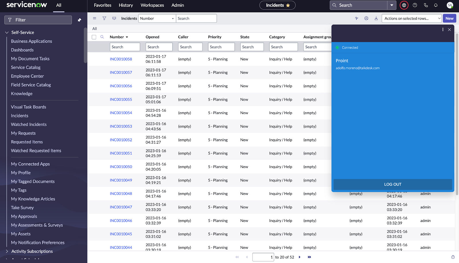 ServiceNow Integration Activation – Knowledge Base