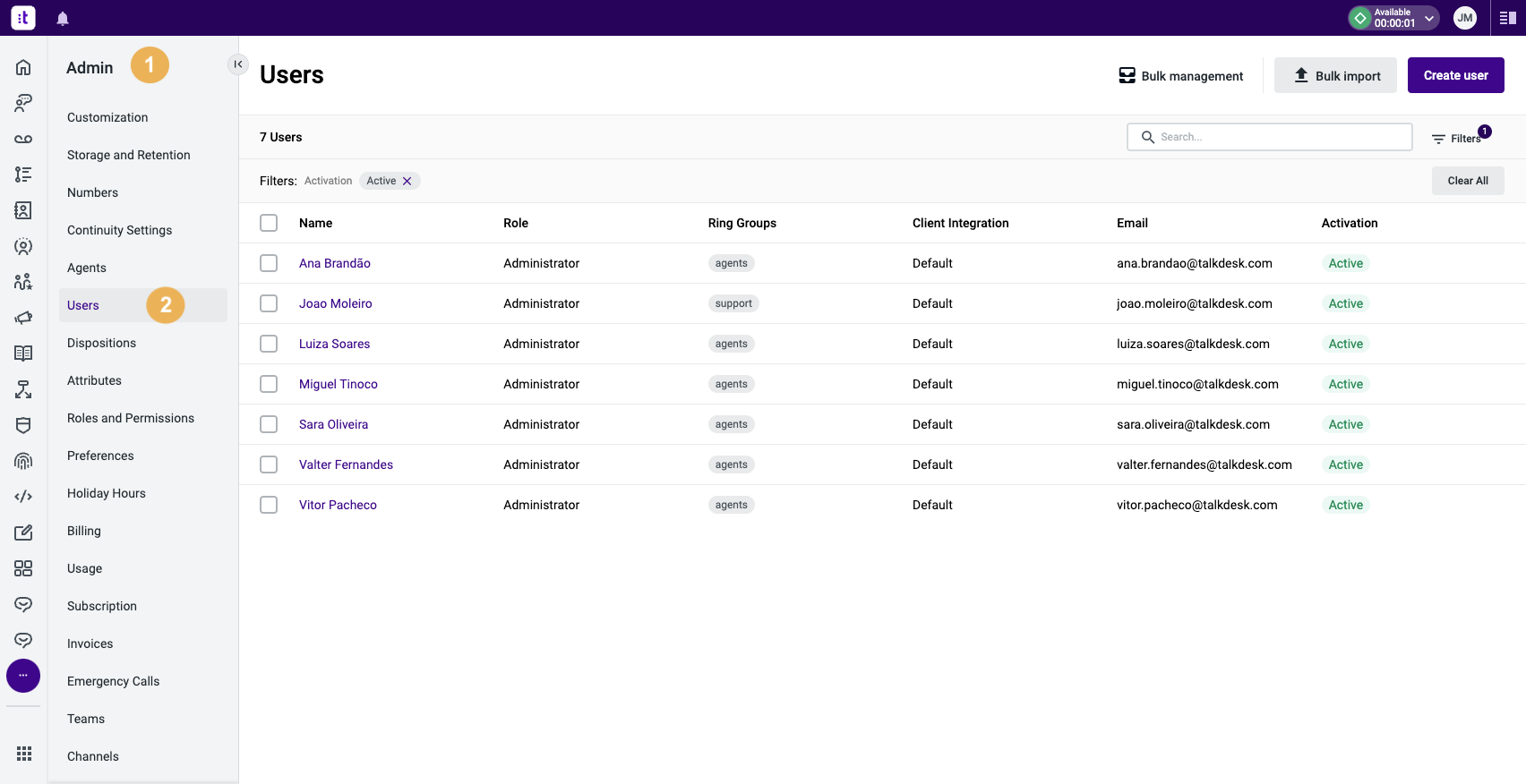 Talkdesk Users – Knowledge Base