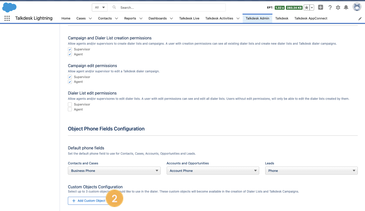 Using Talkdesk Dialer for Salesforce with Custom Objects – Knowledge Base