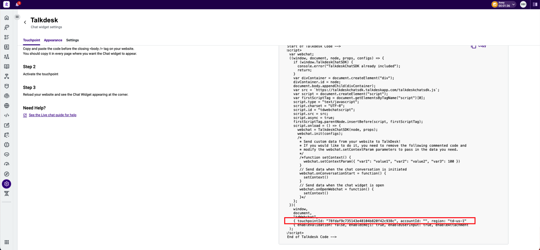Talkdesk Digital Engagement: Chat Channel for Administrators ...