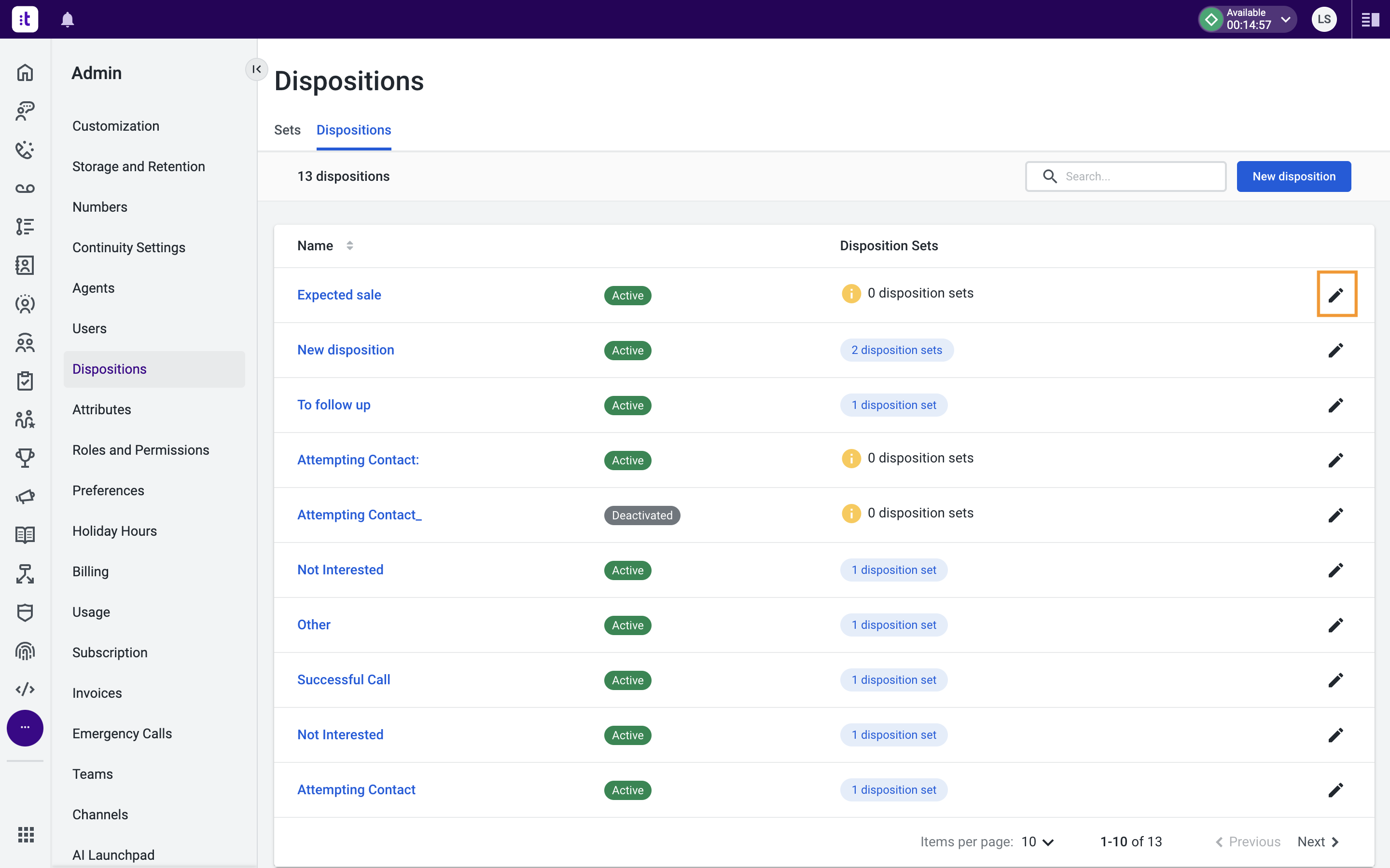 Dispositions – Knowledge Base