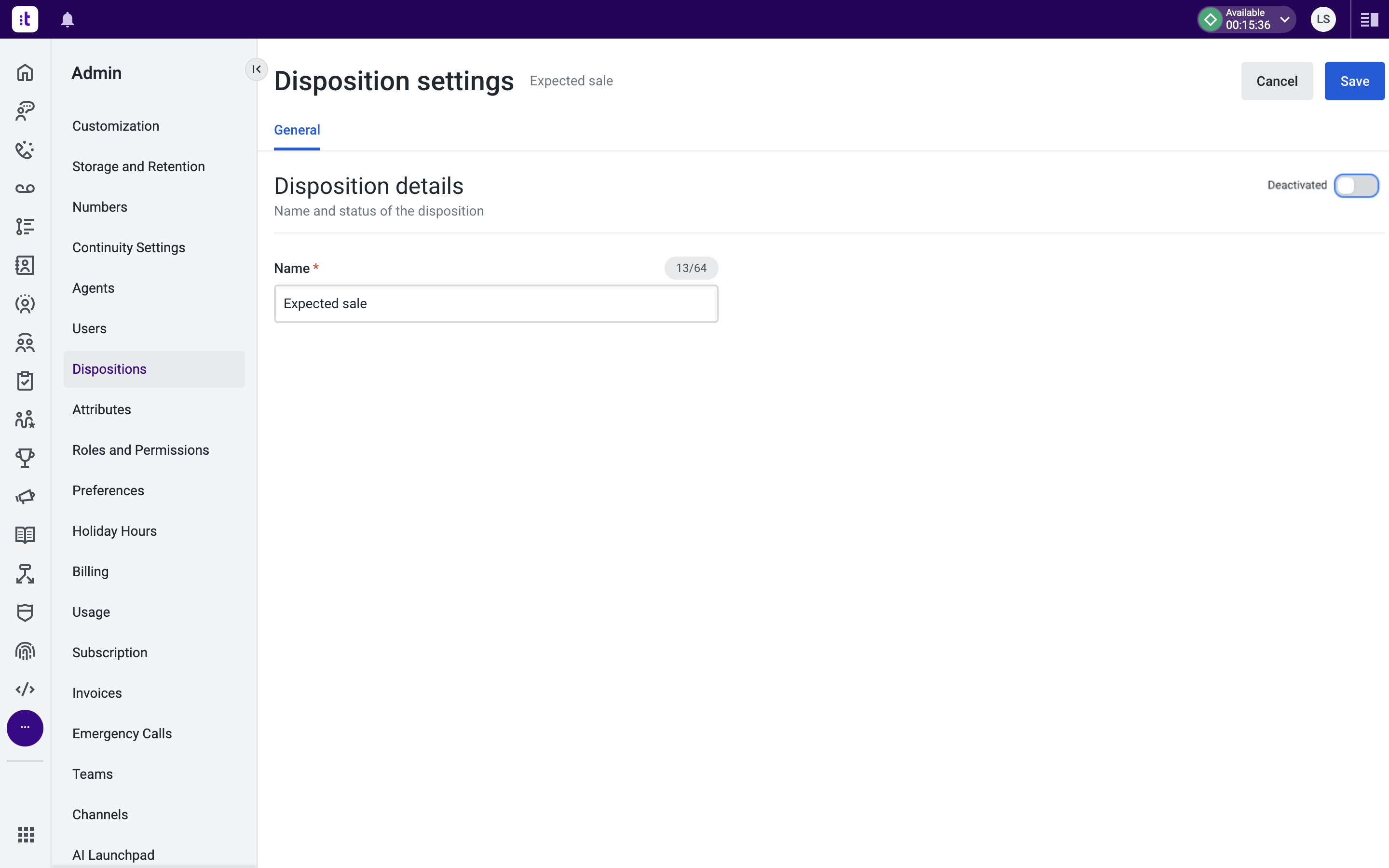 Dispositions – Knowledge Base