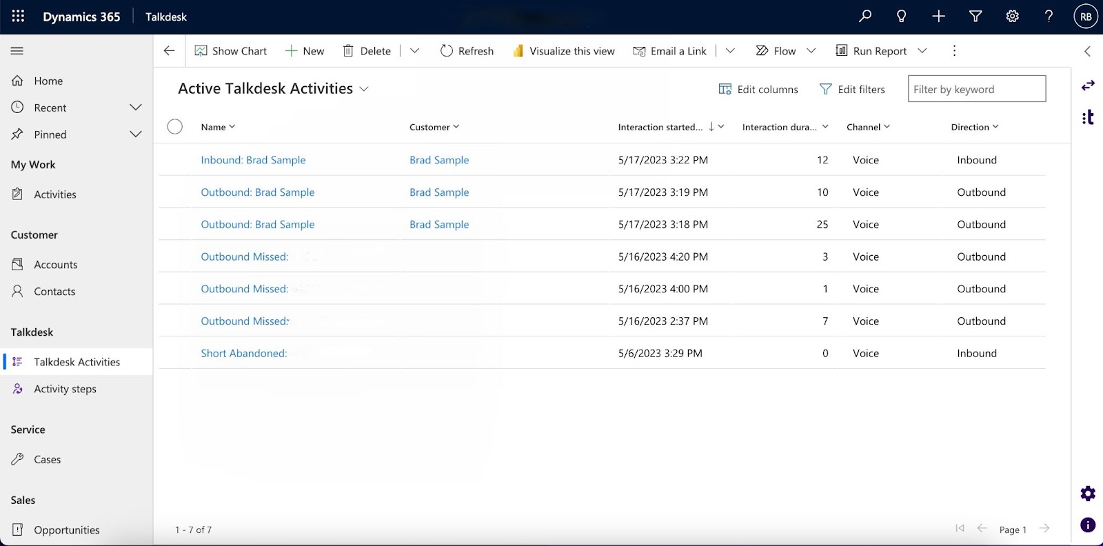Talkdesk Activities in Dynamics 365 – Knowledge Base