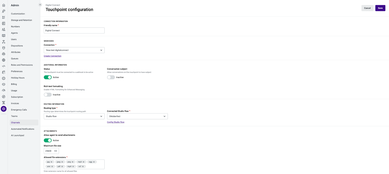Talkdesk Digital Engagement: Digital Connect – Knowledge Base