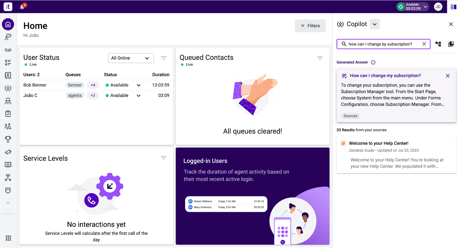 Release Notes Talkdesk Copilot Knowledge Base