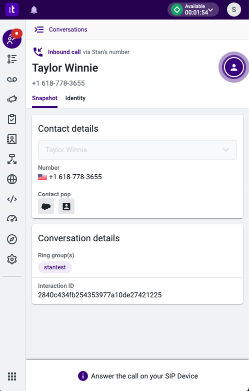 Conversations (Voice Channel): Using SIP Devices – Knowledge Base