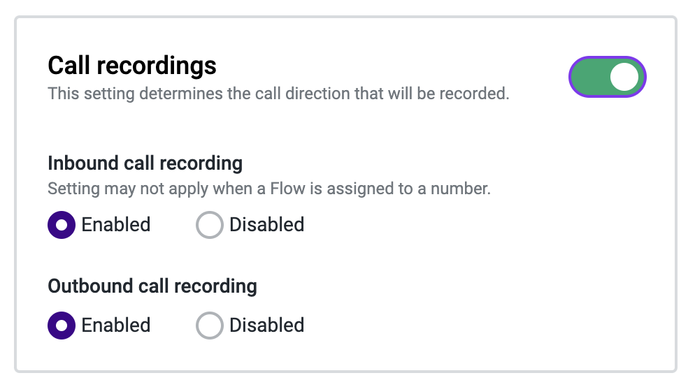 [Preferences] Call Recording – Knowledge Base