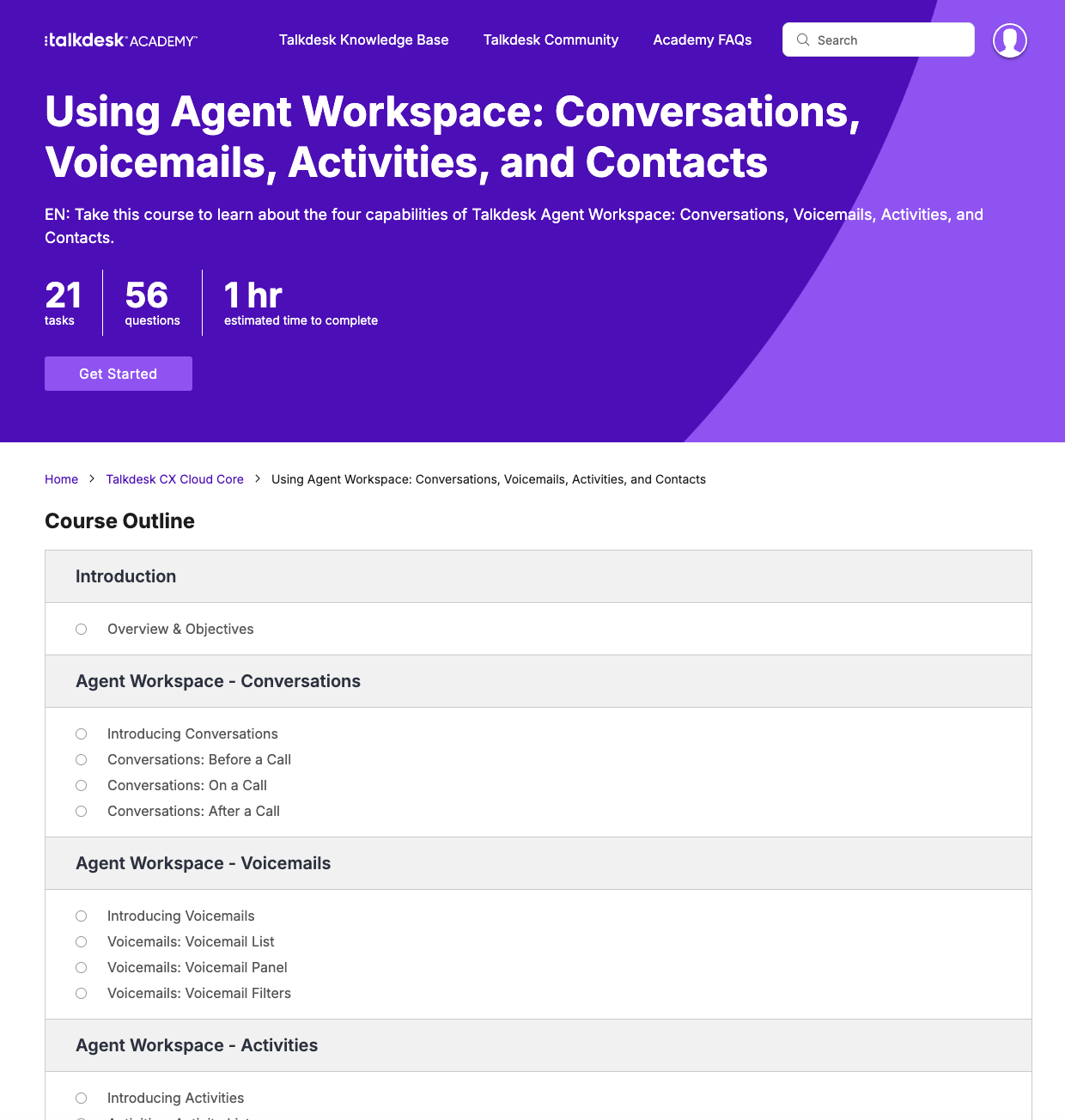 Talkdesk Academy: FAQ – Knowledge Base