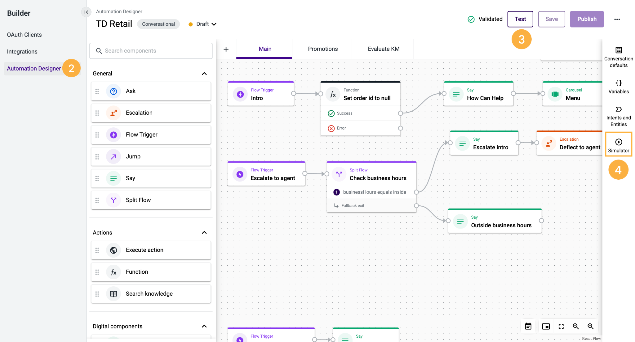 Automation Designer: Simulator – Knowledge Base