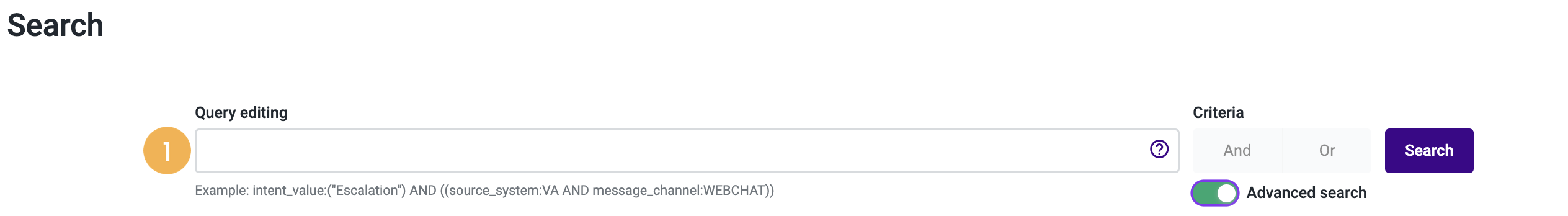 Uso de Advanced Search con Interaction Analytics – Knowledge Base