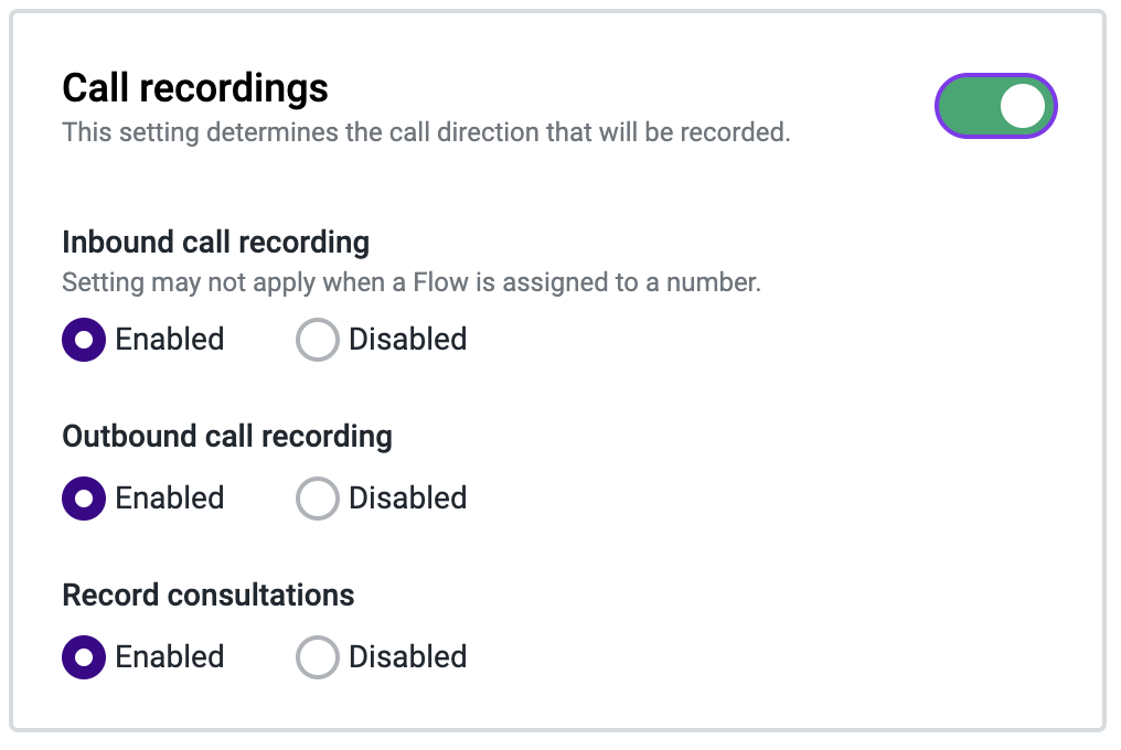 [Preferences] Call Recording – Knowledge Base