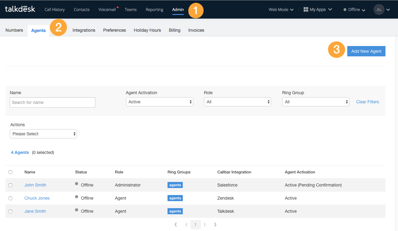 Inviting Your Team – Talkdesk Support