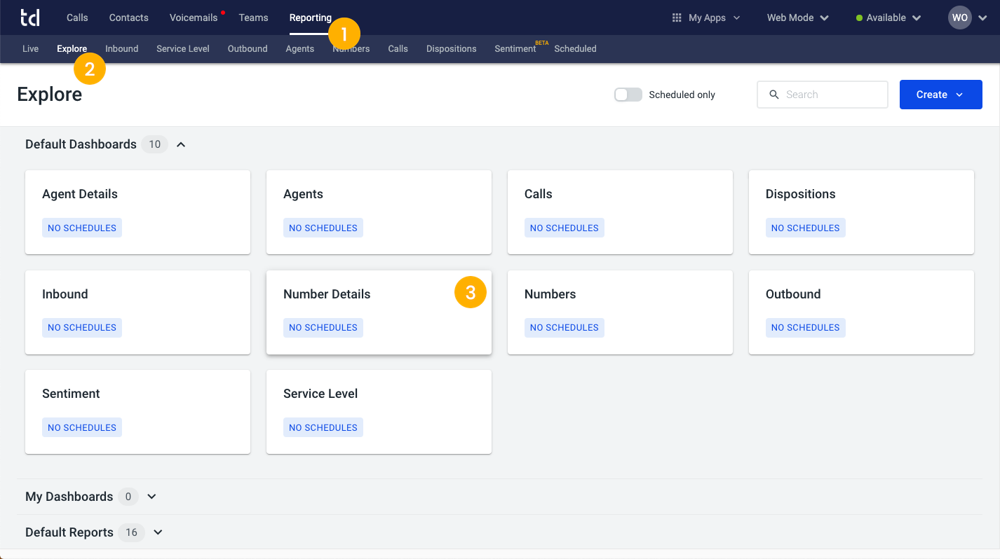 Number Details Dashboard – Talkdesk Support