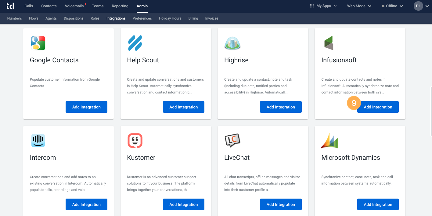 Activación de la Integración con Infusionsoft – Knowledge Base