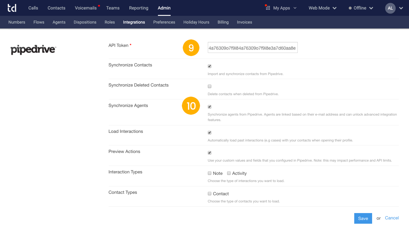 Activación de la Integración con Pipedrive – Knowledge Base