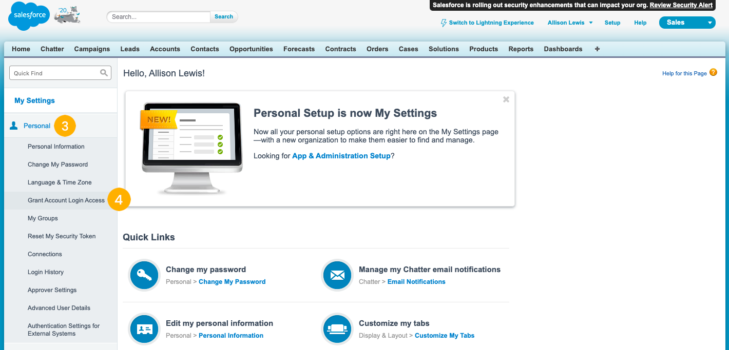 Concesión de Login Access en Salesforce – Knowledge Base