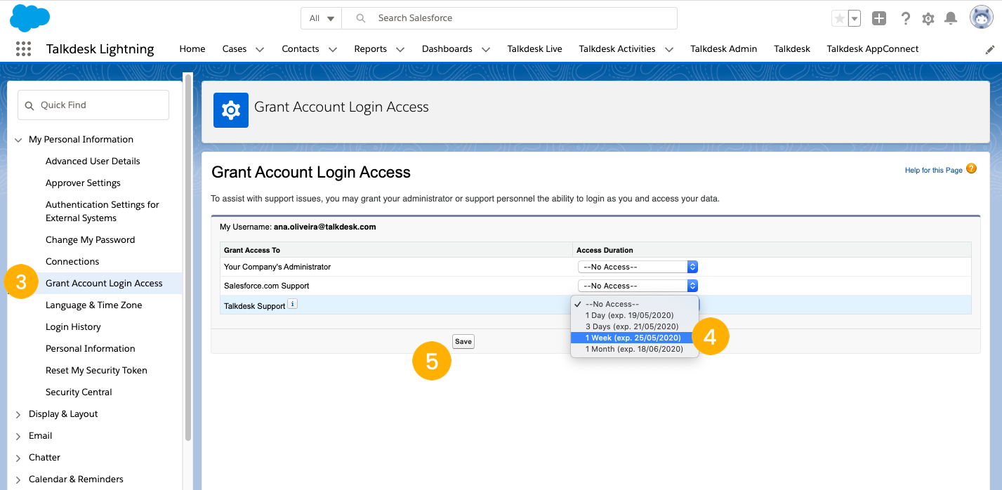 Concesión de Login Access en Salesforce – Knowledge Base
