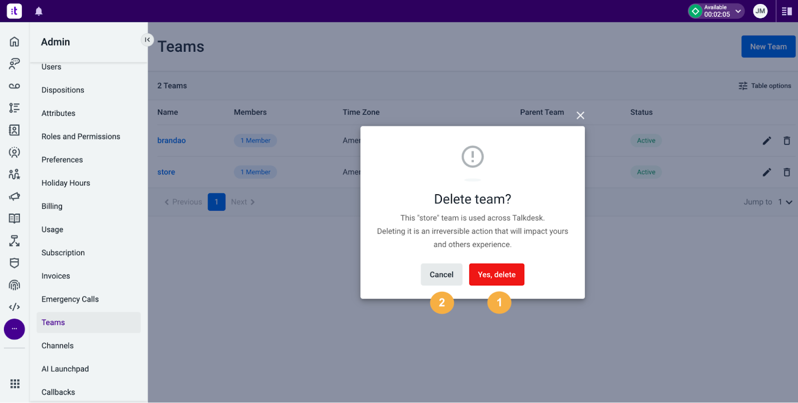Teams Section Overview – Knowledge Base