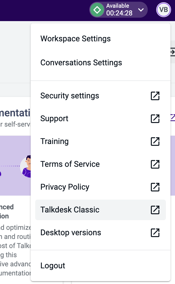Anuncio de Producto: Talkdesk Classic View - Eliminación de enlaces [No se requiere acción ...