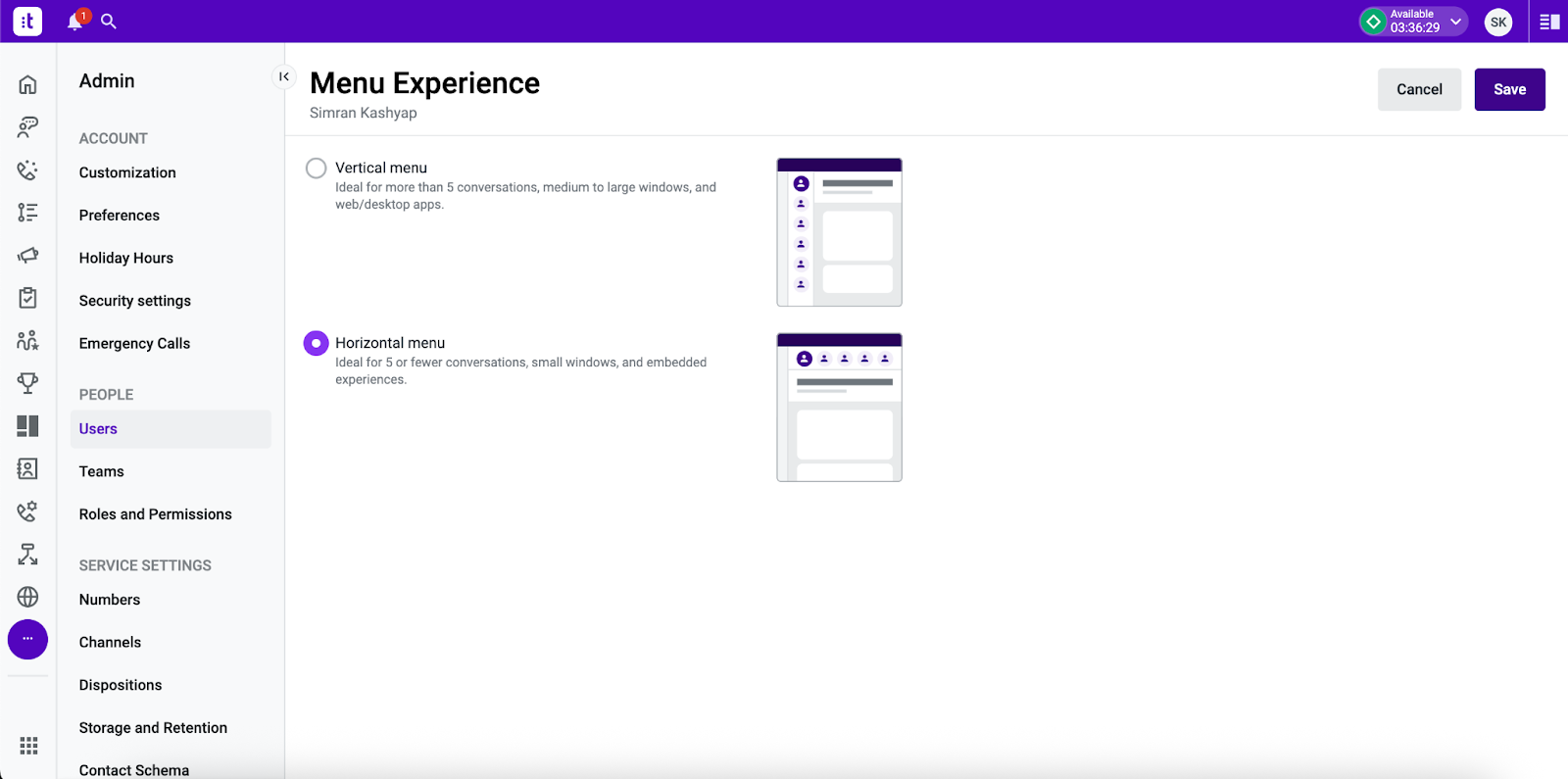 [Preview] Conversations App: Horizontal Layout Experience – Knowledge Base