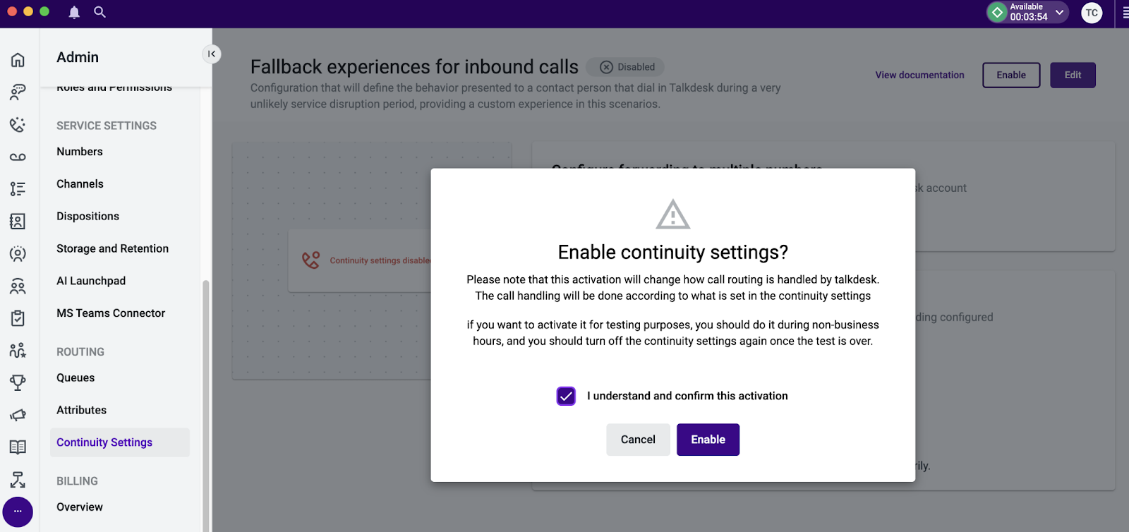Continuity Settings Setting Up Continuity Settings Knowledge Base