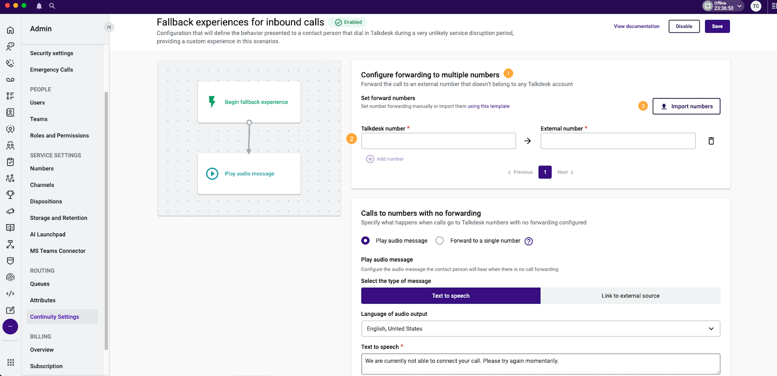 Continuity Settings Setting Up Continuity Settings Knowledge Base