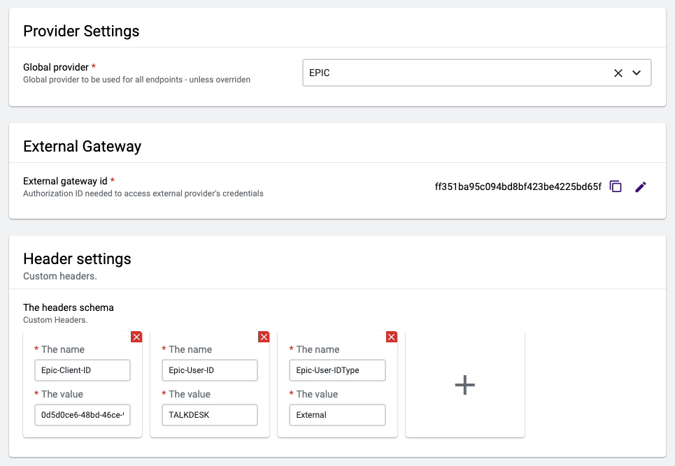 Talkdesk Healthcare Experience Cloud: EHR Integration Settings Configuration – Knowledge Base