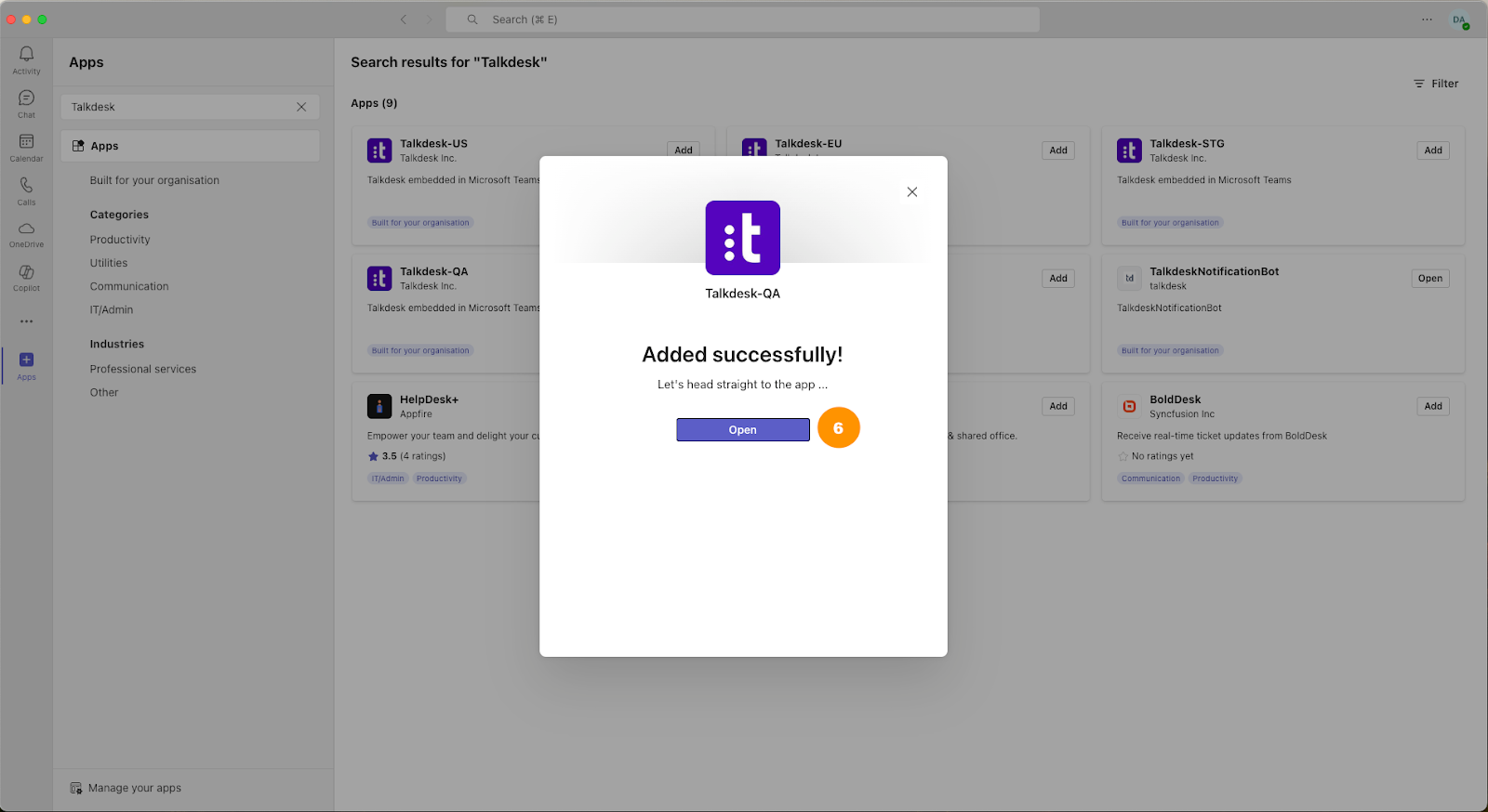 Talkdesk Embedded in Microsoft Teams – Knowledge Base