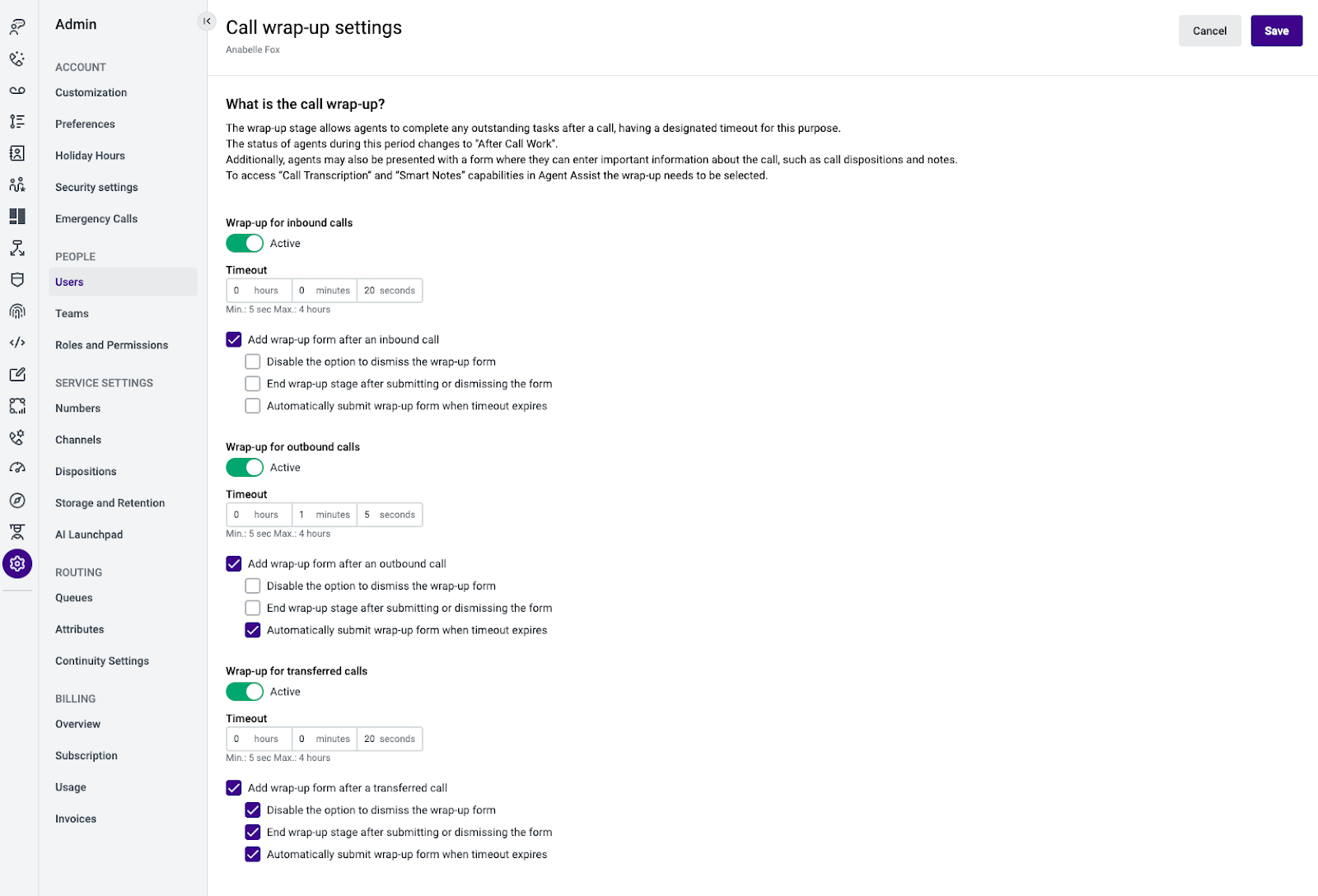 Conversations (Voice Channel): Features Guide – Knowledge Base