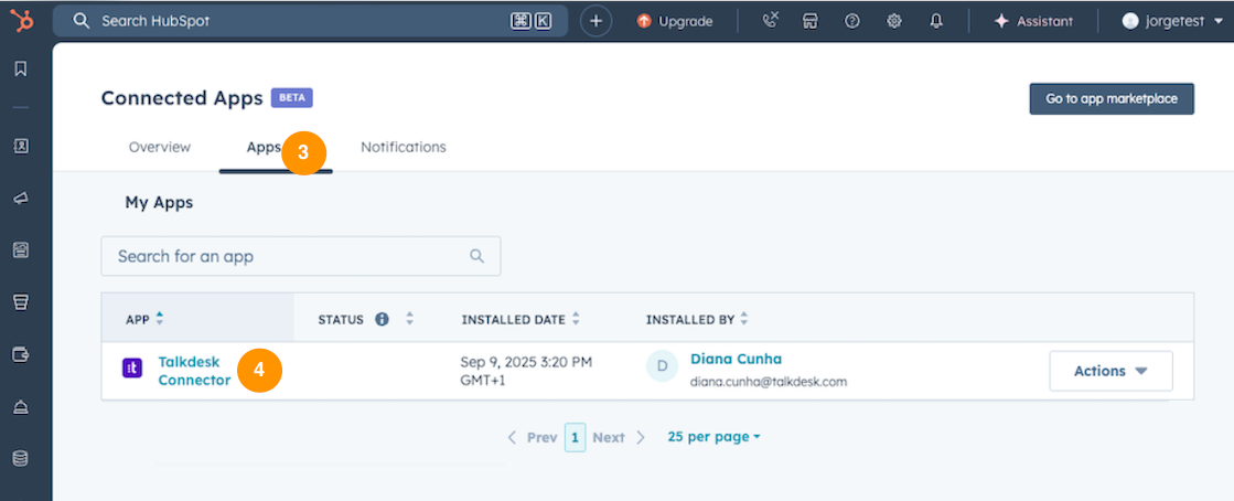 Using Talkdesk Embedded in HubSpot – Knowledge Base