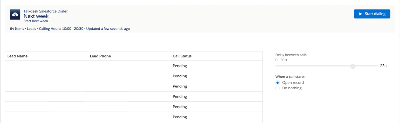 Using Talkdesk Dialer for Salesforce – Knowledge Base