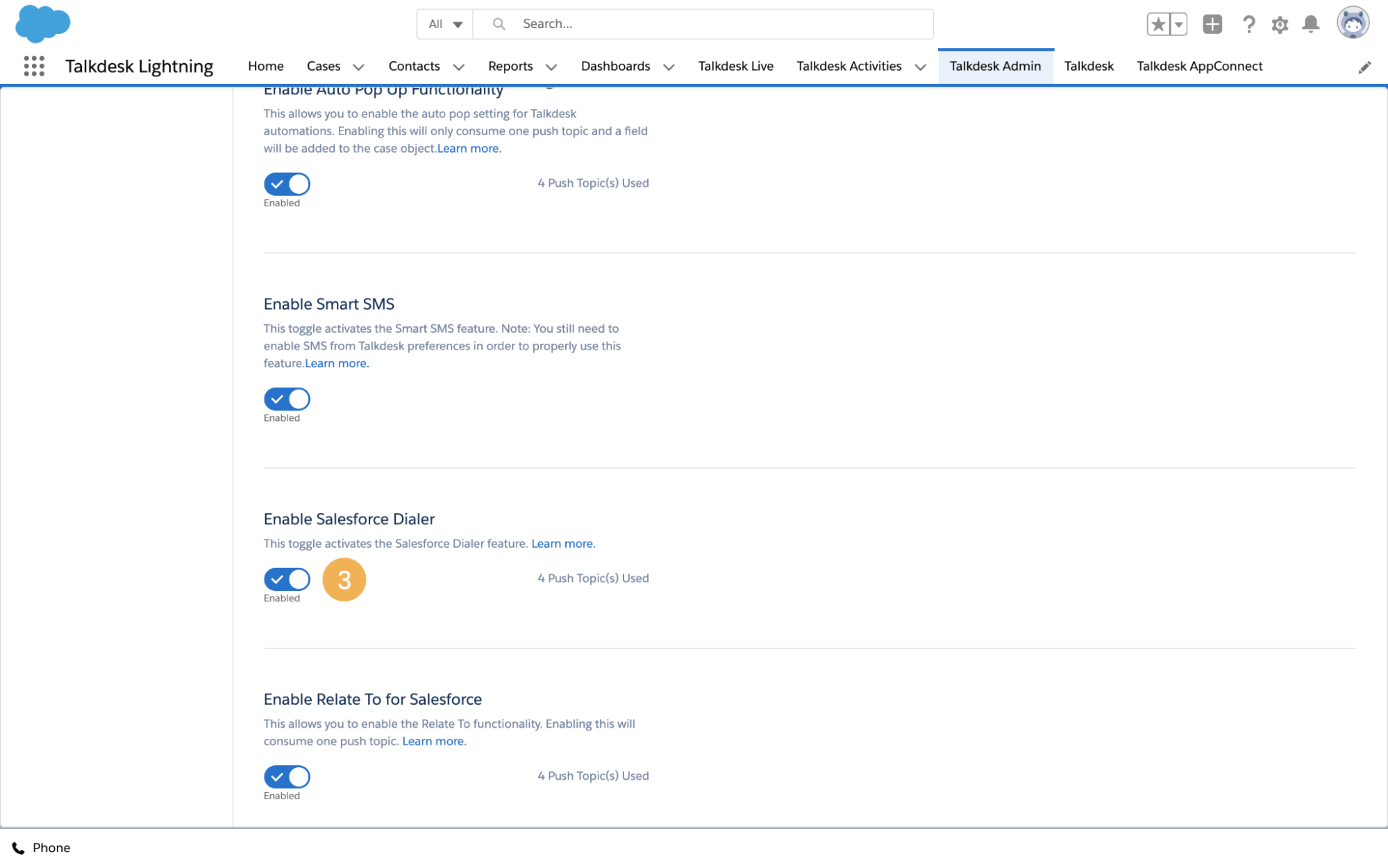 Configurar Talkdesk Dialer for Salesforce – Knowledge Base