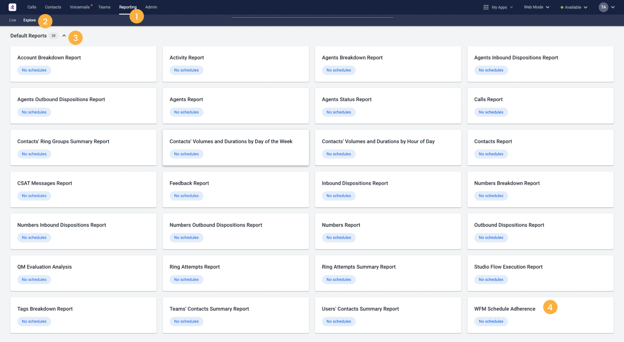 WFM Reports: Guide – Knowledge Base