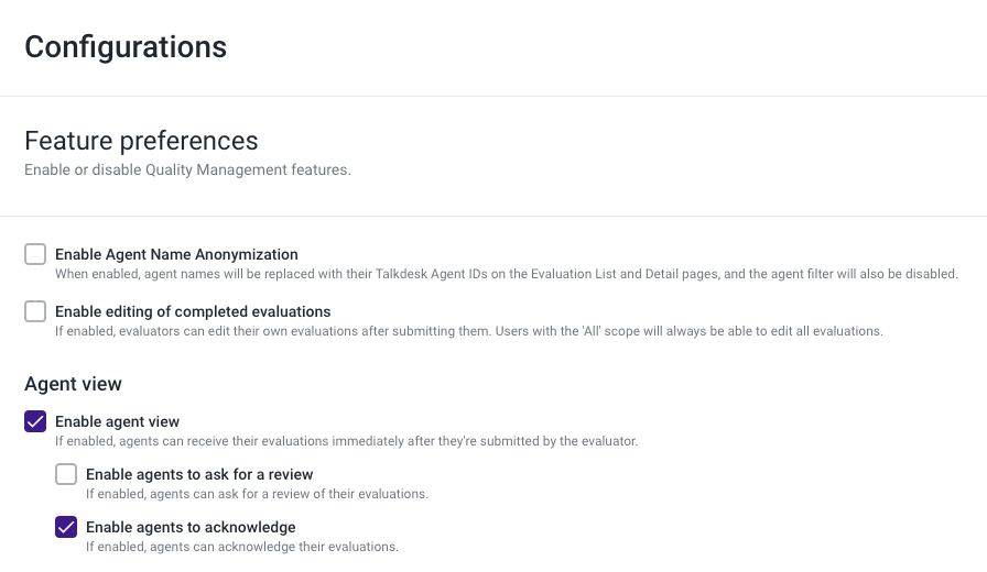 Release Notes | Talkdesk Quality Management – Knowledge Base