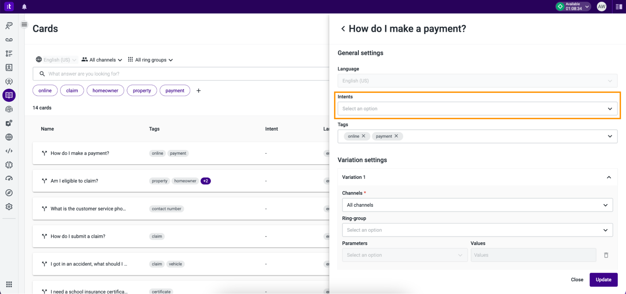 Knowledge Management: Using Cards – Knowledge Base