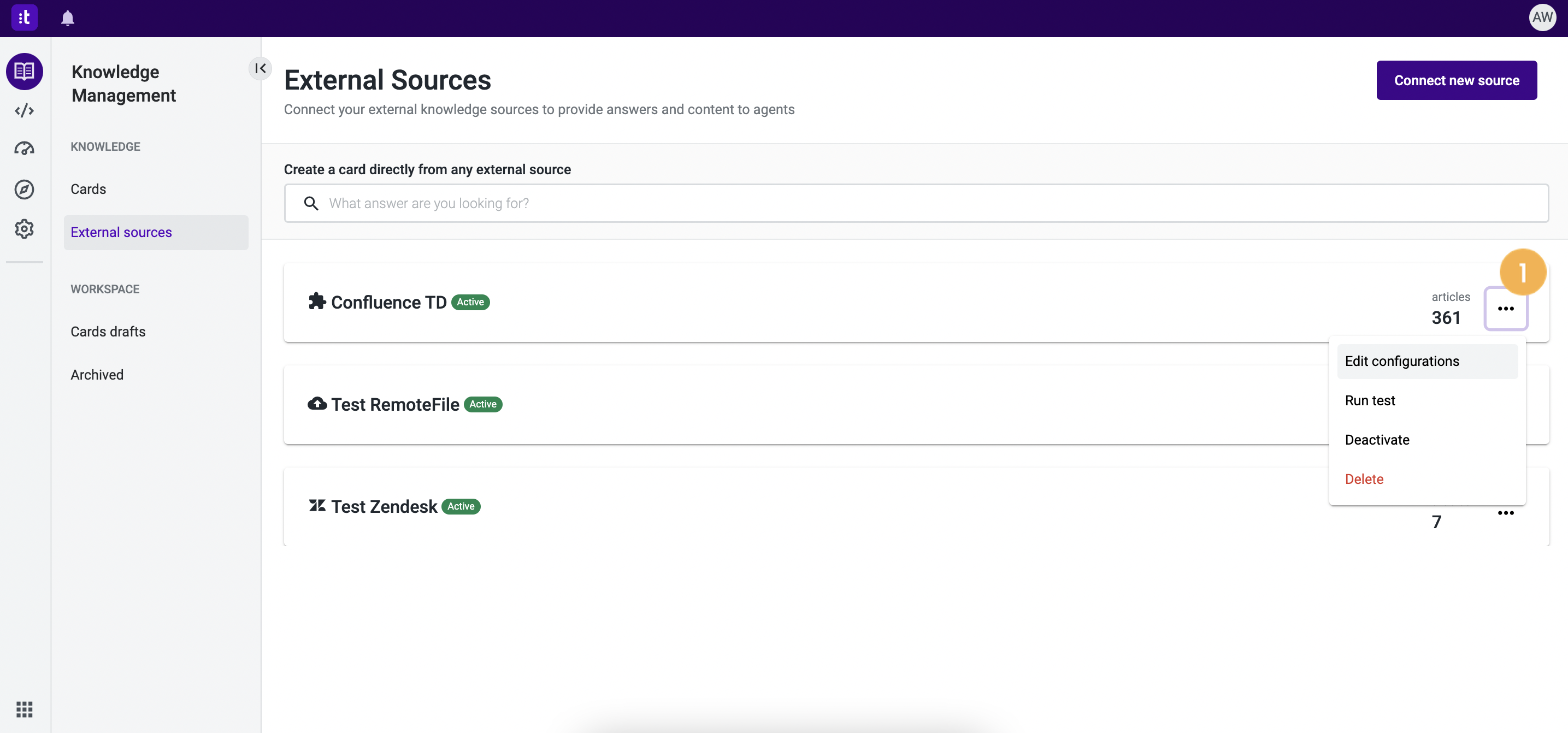 Knowledge Management: Connecting to an External Knowledge Source ...