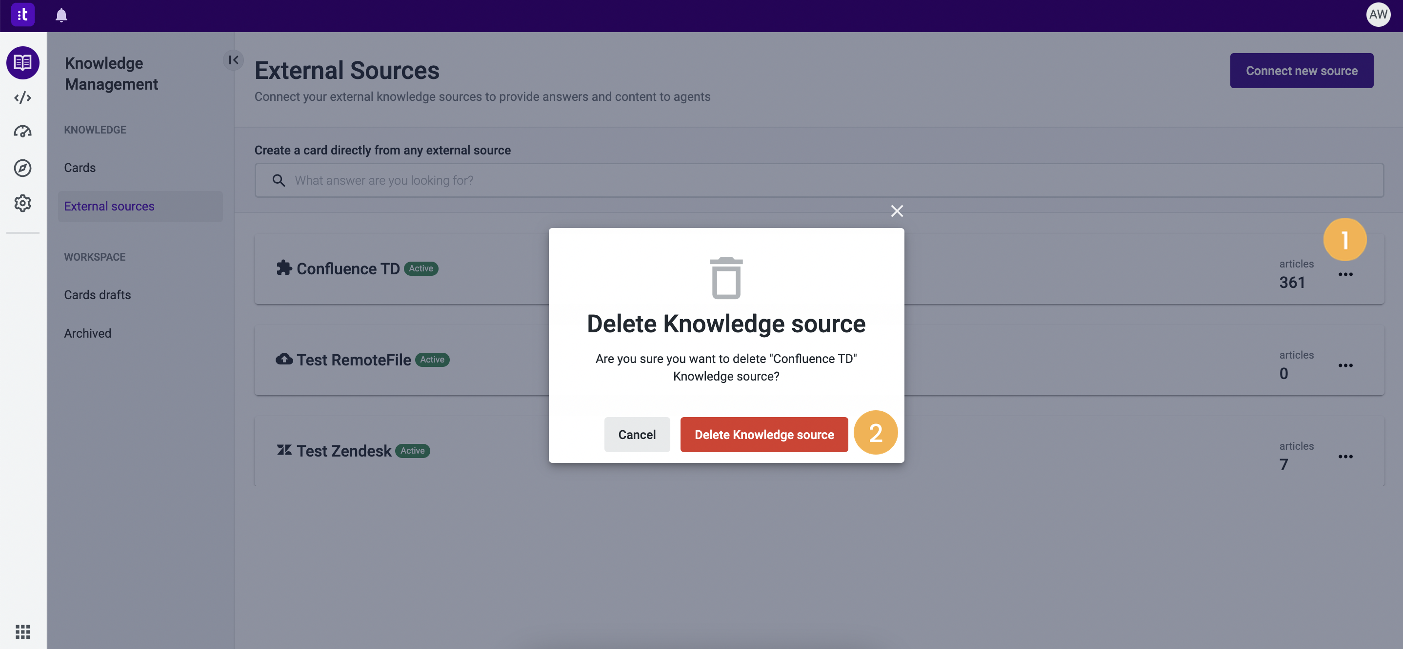Knowledge Management: Connecting to an External Knowledge Source ...