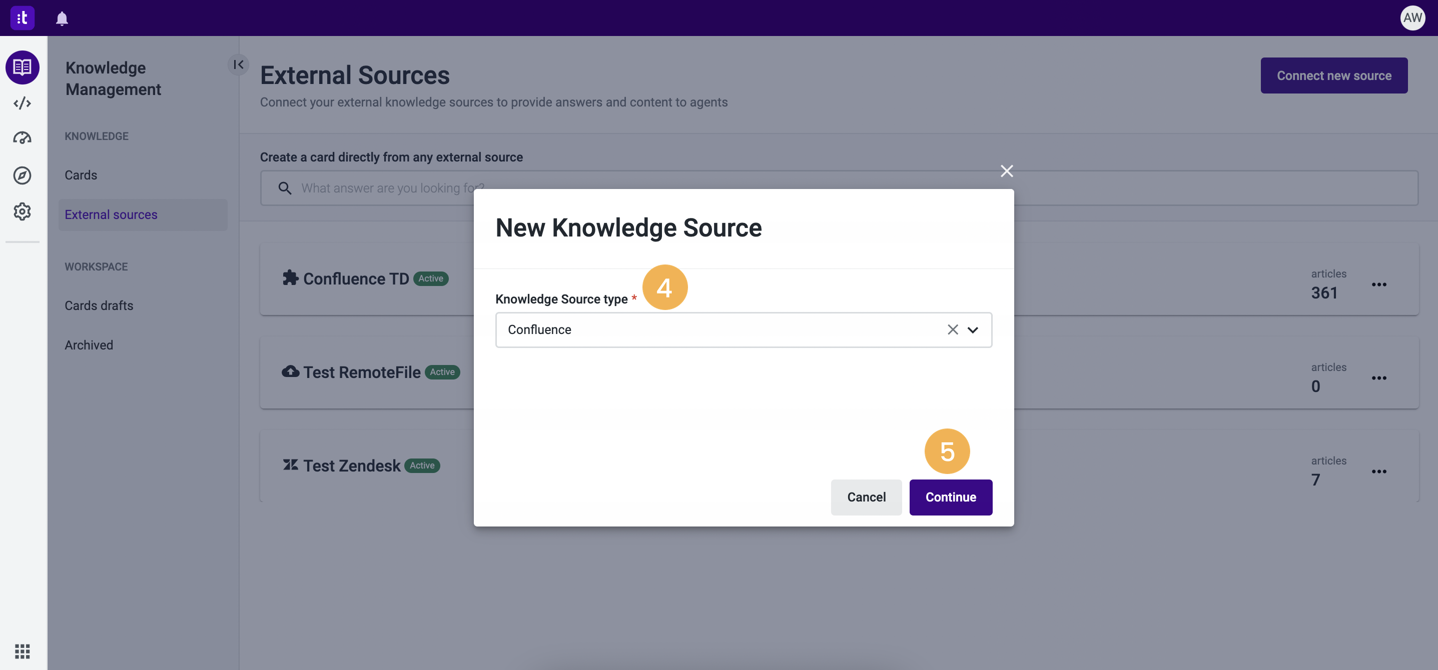Knowledge Management: Connecting to an External Knowledge Source ...