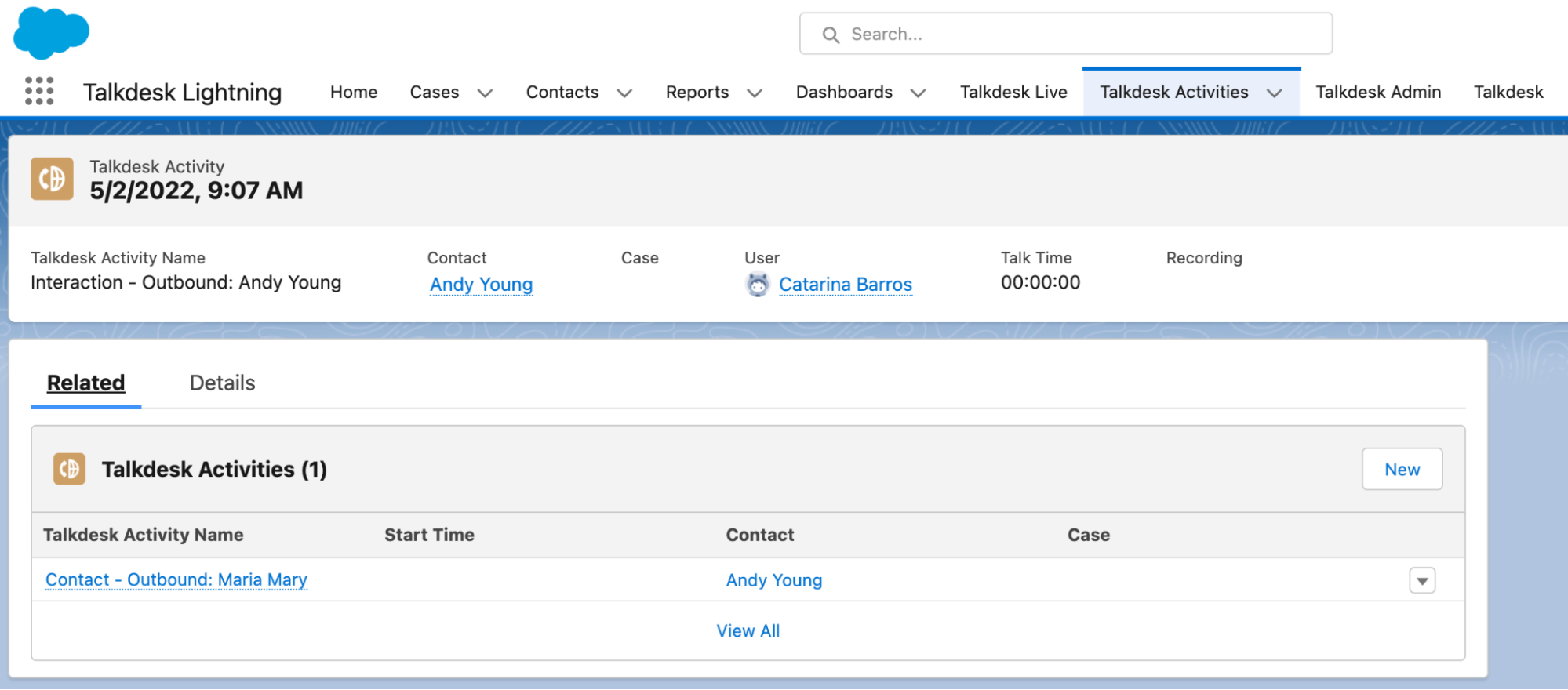 Talkdesk Activities with New Data Model in Talkdesk for Salesforce – Knowledge Base