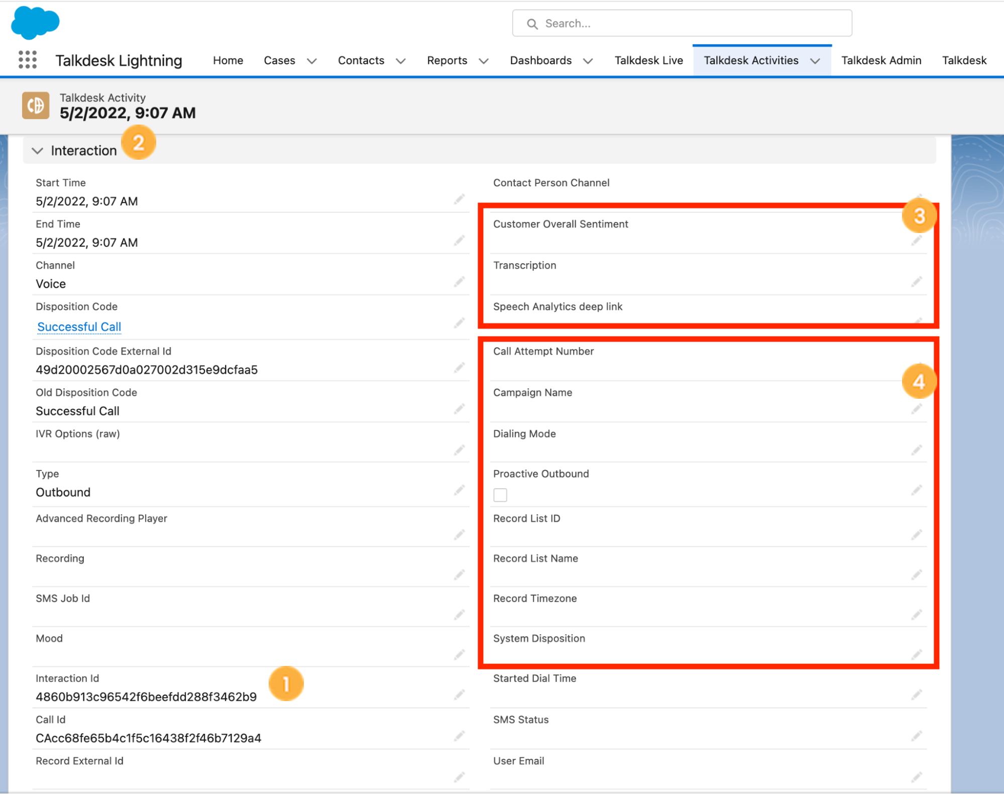 Talkdesk Activities with New Data Model in Talkdesk for Salesforce ...