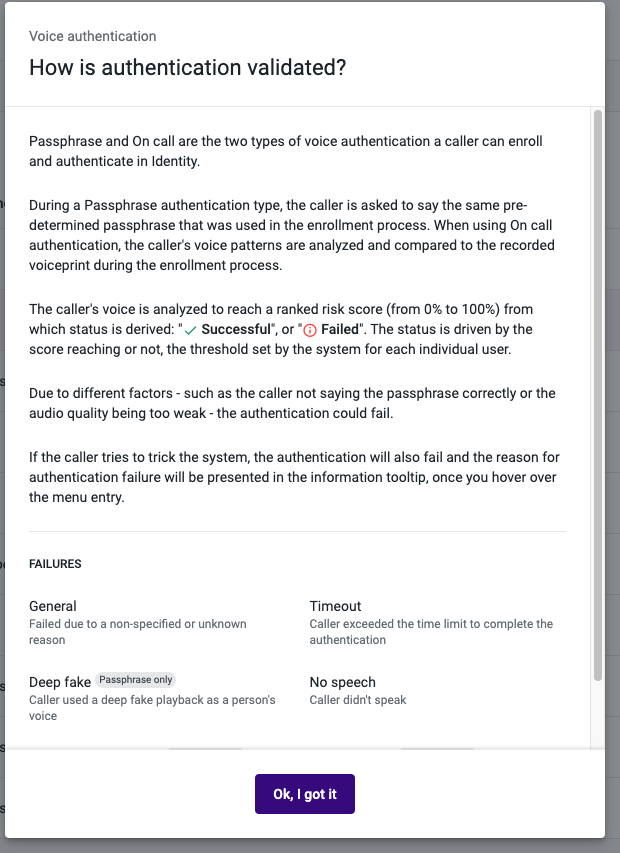 Voice Authentication FAQ – Knowledge Base